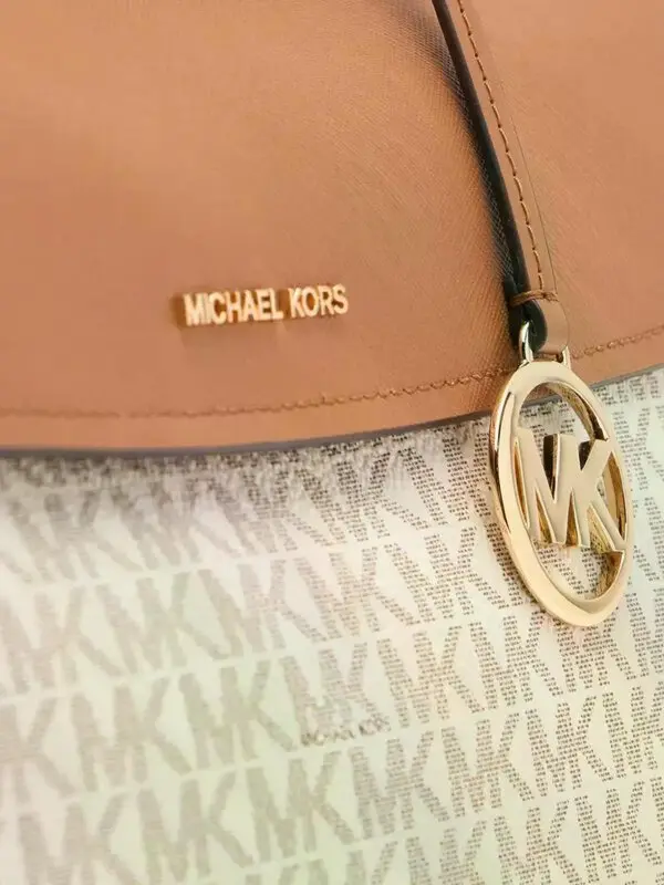 Michael Kors Logo-print Leather-trim Satchel Bag