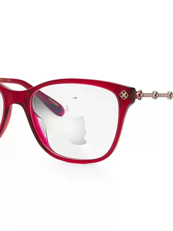 Chopard Crystal-embellished Square-frame Glasses