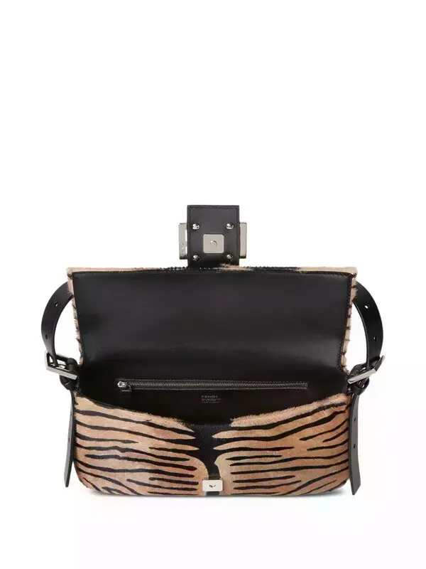 Fendi Baguette Tiger-print Shoulder Bag