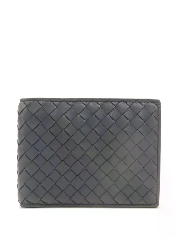 Bottega Veneta Intrecciato Bifold Wallet - Blue