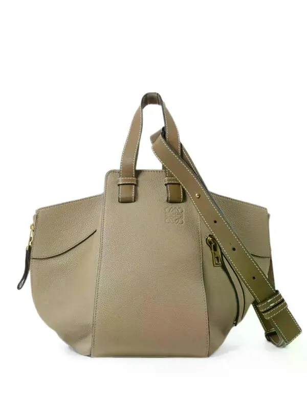 Loewe Hammock Leather Shoulder Bag - Neutrals