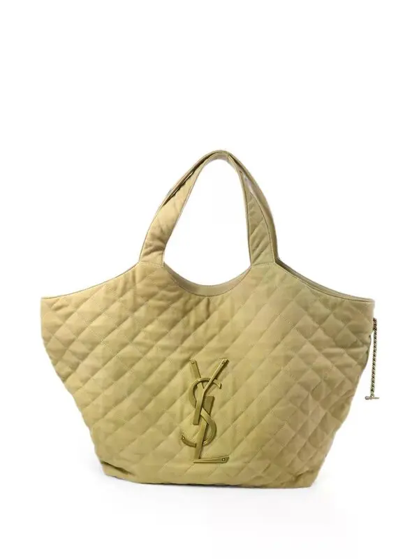 Saint Laurent Icare Quilted Tote Bag - Neutrals