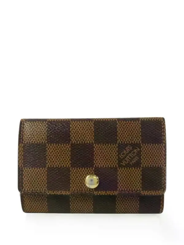 LOUIS VUITTON Damier Ebene 6 Key Holder - Brown