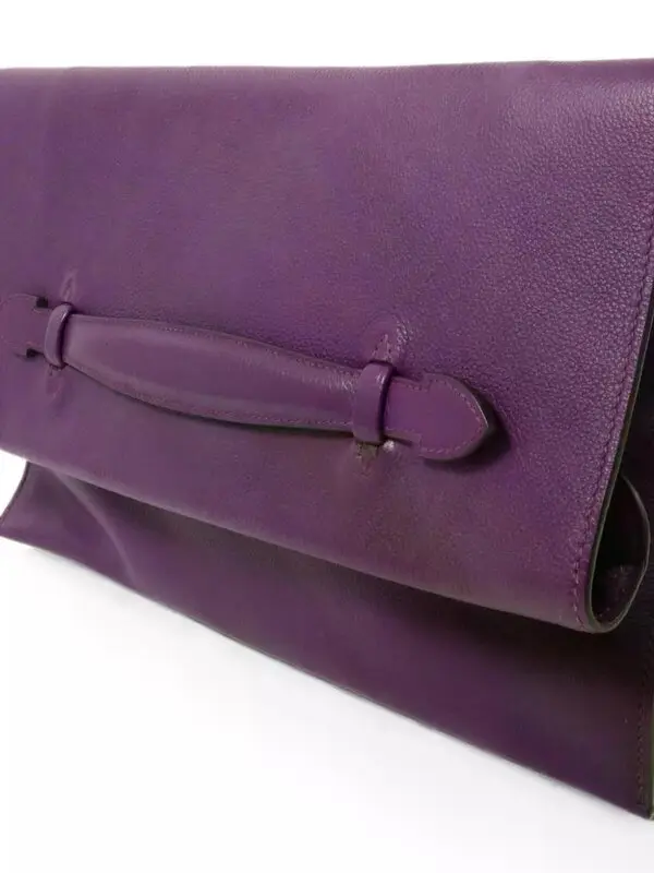Hermès Plitplat Leather Clutch Bag