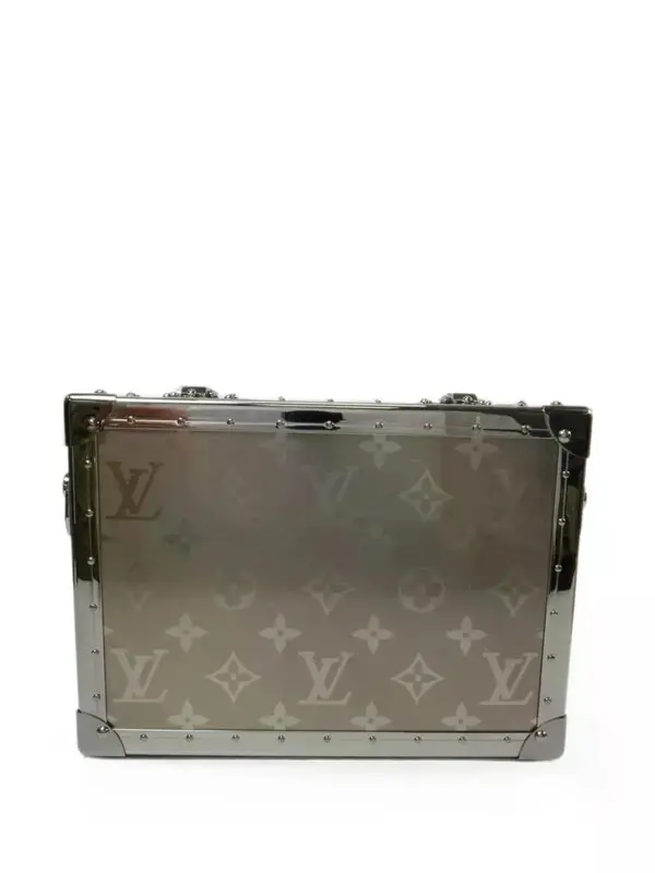 LOUIS VUITTON Monogram Titanium Clutch Box Shoulder Bag