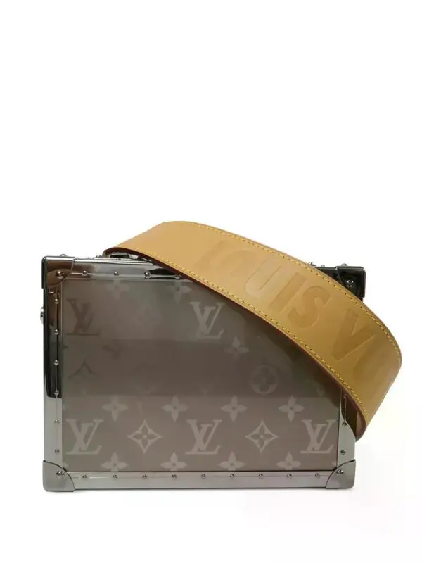 LOUIS VUITTON Monogram Titanium Clutch Box Shoulder Bag