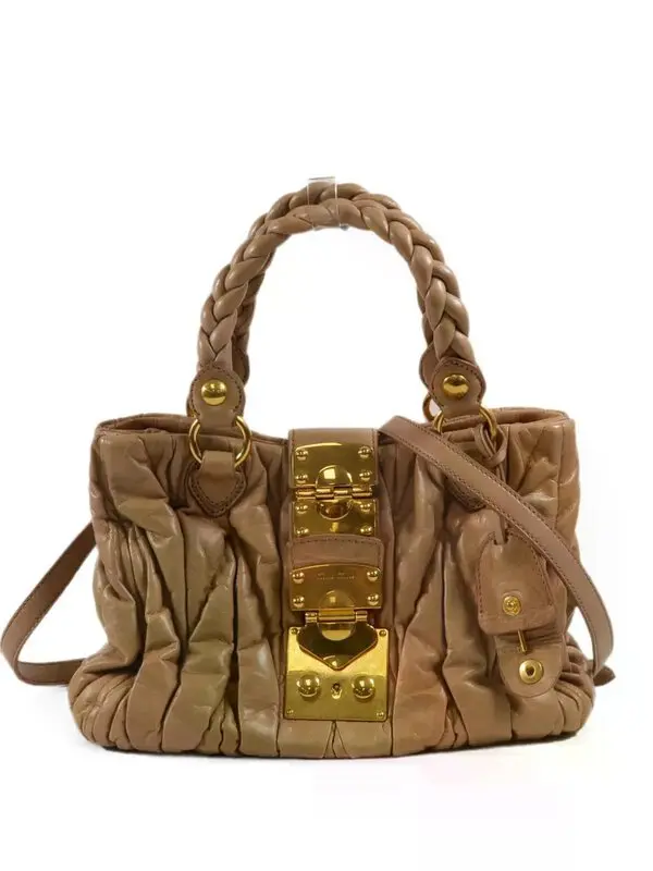 Miu Miu Matelassé Coffer 2way Shoulder Bag