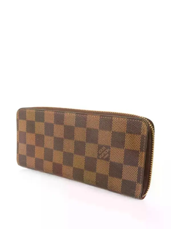 LOUIS VUITTON Damier Ebene Clemence Wallet - Brown