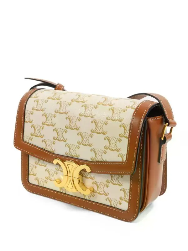 Celine Teen Classique Triomphe Shoulder Bag - White