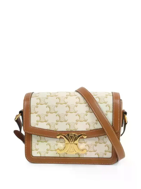 Celine Teen Classique Triomphe Shoulder Bag - White