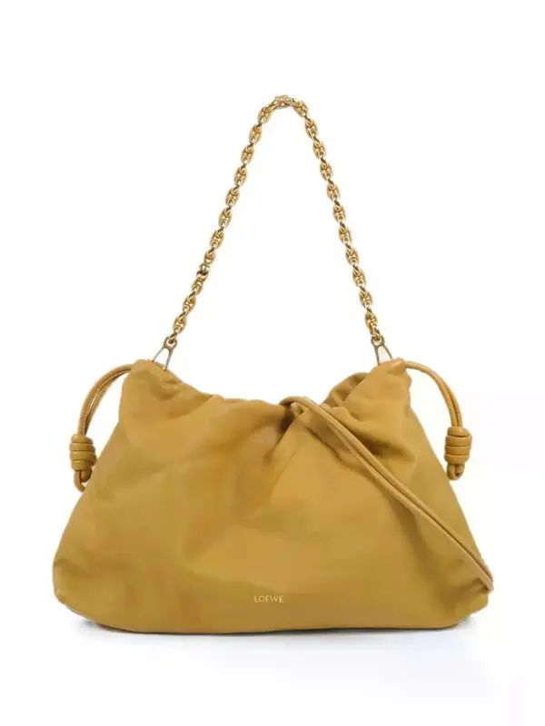 Loewe Large Flamenco Leather Shoulder Bag - Brown
