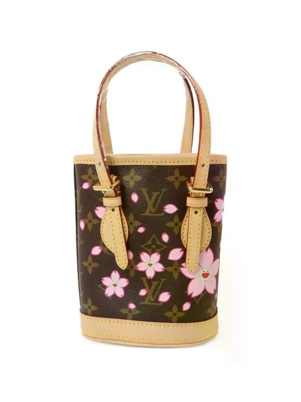 LOUIS VUITTON Takashi Murakami Nano Monogram Canvas Tote Bag - Brown