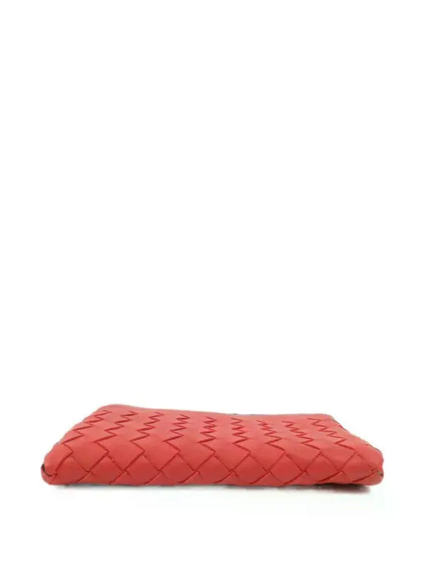 Bottega Veneta Intrecciato Leather Coin Purse - Red