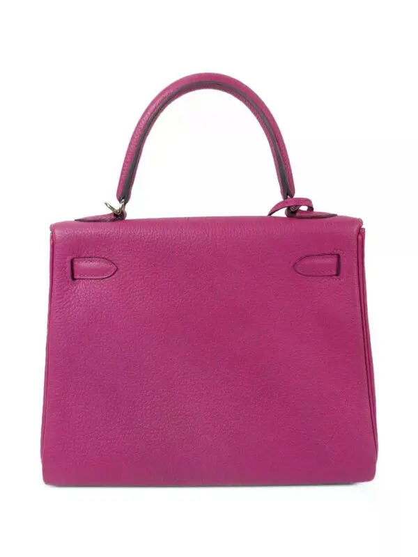 Hermès 25 Kelly Two-way Handbag In Togo Leather - Pink