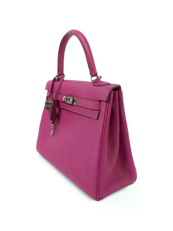 Hermès 25 Kelly Two-way Handbag In Togo Leather - Pink