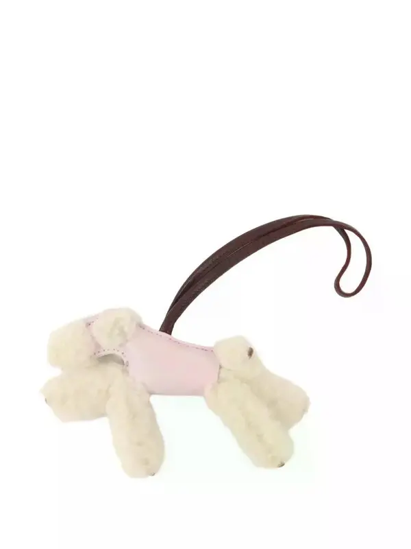 Hermès White Lambskin Poodle Bag Charm - Neutrals