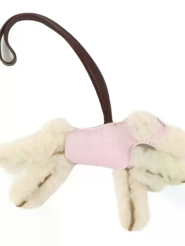 Hermès White Lambskin Poodle Bag Charm - Neutrals