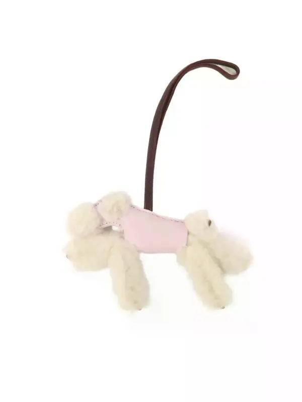 Hermès White Lambskin Poodle Bag Charm - Neutrals