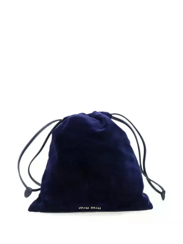 Miu Miu Crystal-embellished Velvet Bucket Bag