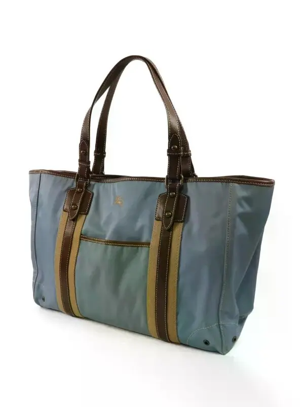 Burberry Embroidered Tote Bag - Blue