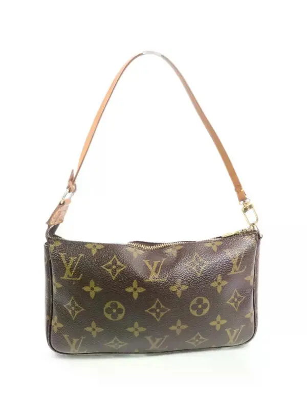 LOUIS VUITTON Monogram Pochette Shoulder Bag - Brown
