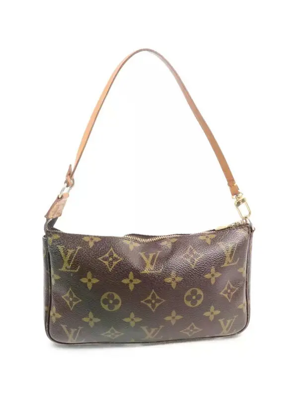 LOUIS VUITTON Monogram Pochette Shoulder Bag - Brown