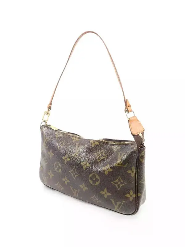 LOUIS VUITTON Monogram Pochette Shoulder Bag - Brown