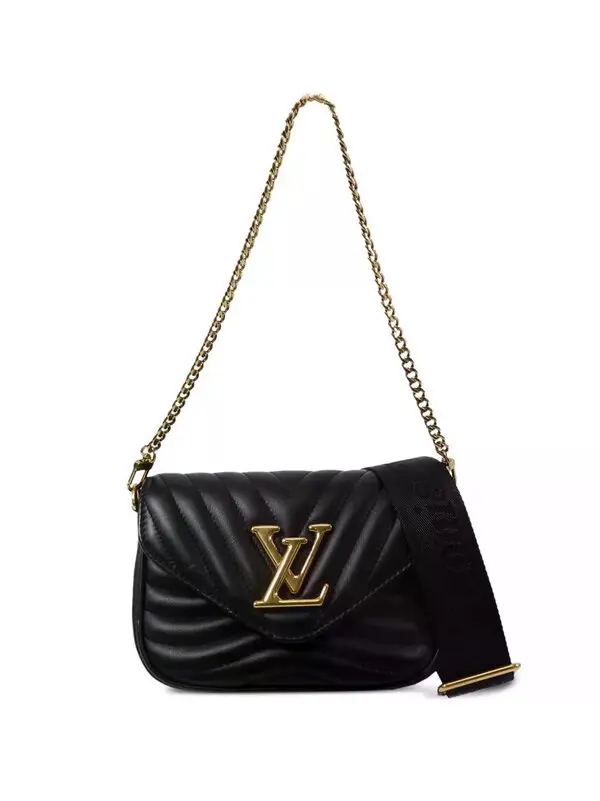 LOUIS VUITTON New Wave Leather Tote Bag - Black