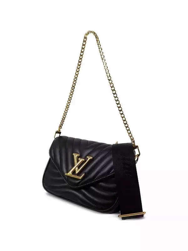 LOUIS VUITTON New Wave Leather Tote Bag - Black