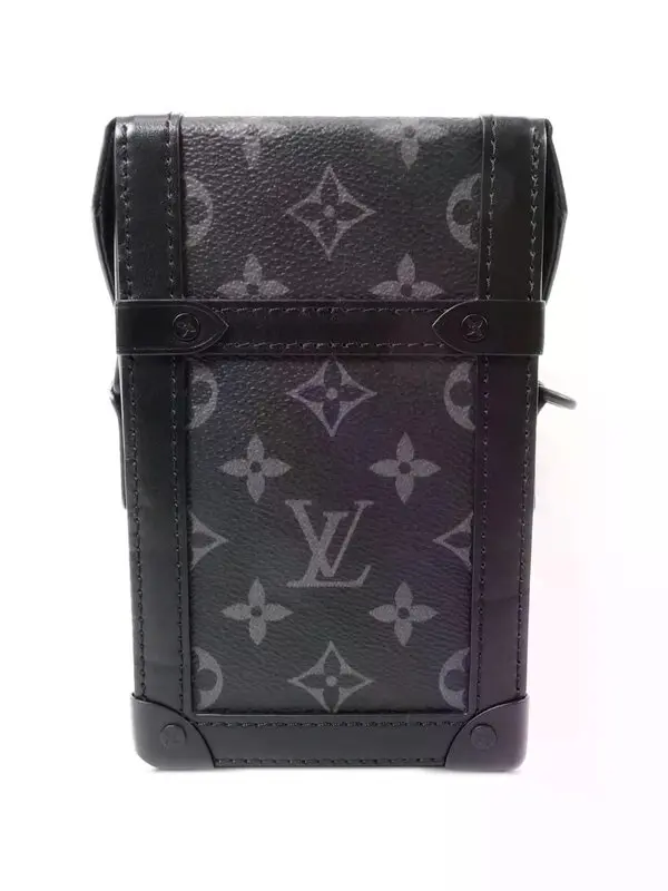 LOUIS VUITTON Monogram Eclipse Vertical Trunk Shoulder Bag - Black