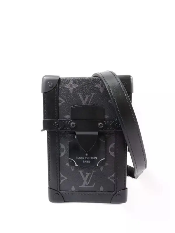 LOUIS VUITTON Monogram Eclipse Vertical Trunk Shoulder Bag - Black
