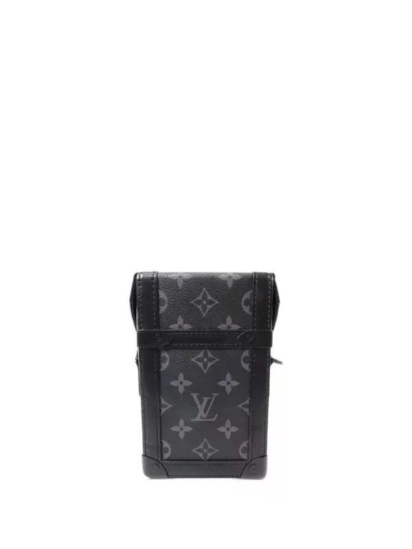 LOUIS VUITTON Monogram Eclipse Vertical Trunk Shoulder Bag - Black