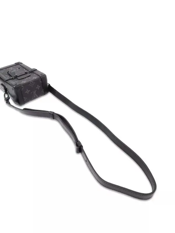 LOUIS VUITTON Monogram Eclipse Vertical Trunk Shoulder Bag - Black