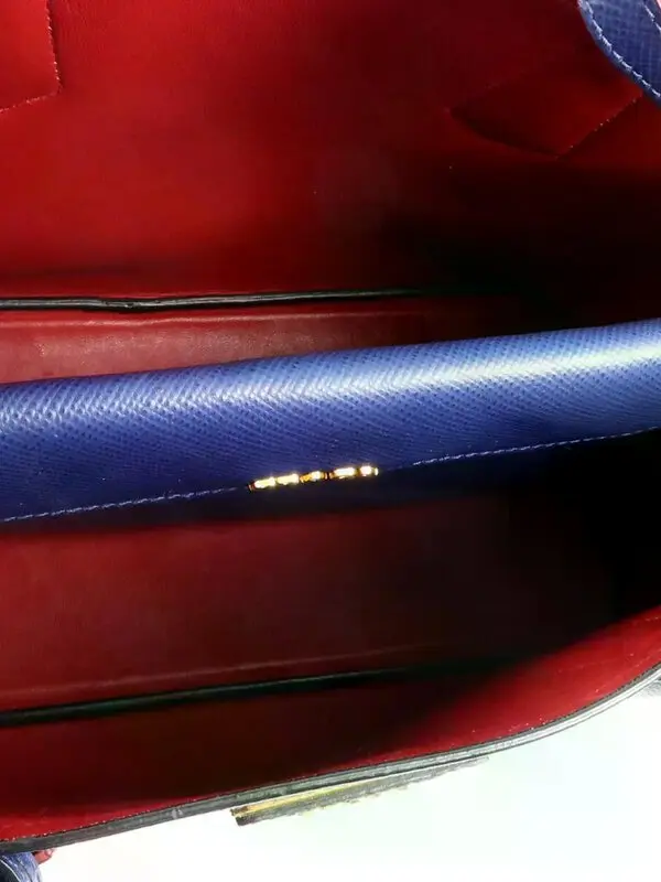 Prada Saffiano Leather Tote Bag - Blue