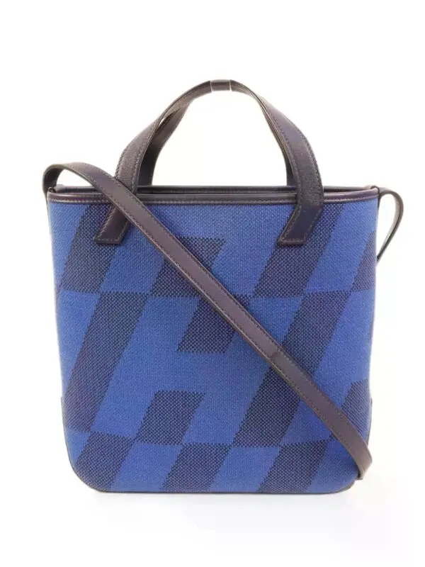 Hermès Cabas H En Biais 27 Tote Bag - Blue