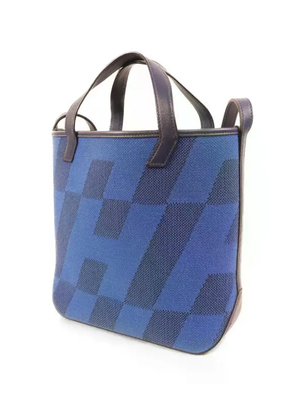 Hermès Cabas H En Biais 27 Tote Bag - Blue