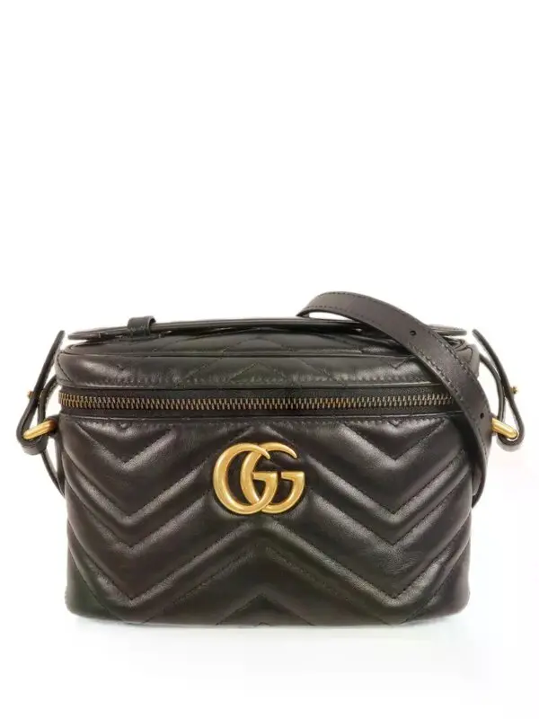 Gucci Leather Matelassé Mini Marmont Tote Bag