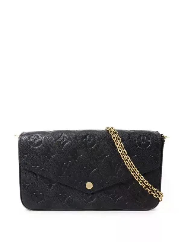 LOUIS VUITTON Felicie Pochette Monogram Empreinte Shoulder Bag - Black