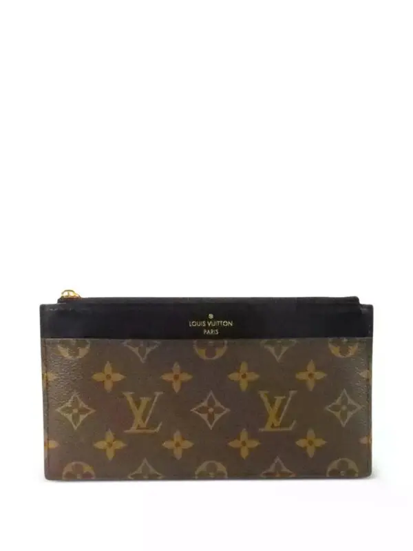 LOUIS VUITTON Monogram Canvas Logo-print Clutch Bag - Brown