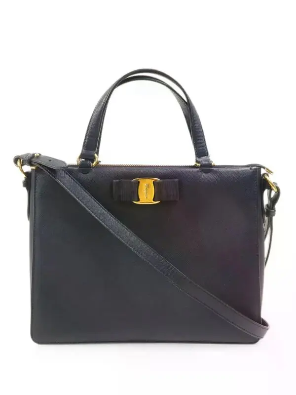 FERRAGAMO Vara Bow Shoulder Bag - Blue