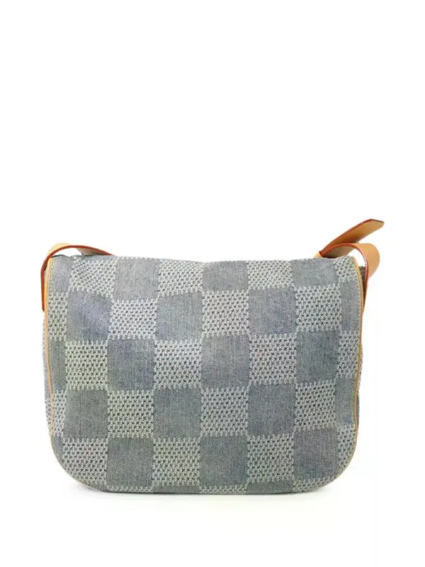 LOUIS VUITTON Montsouris Damier Denim Messenger Bag - Blue