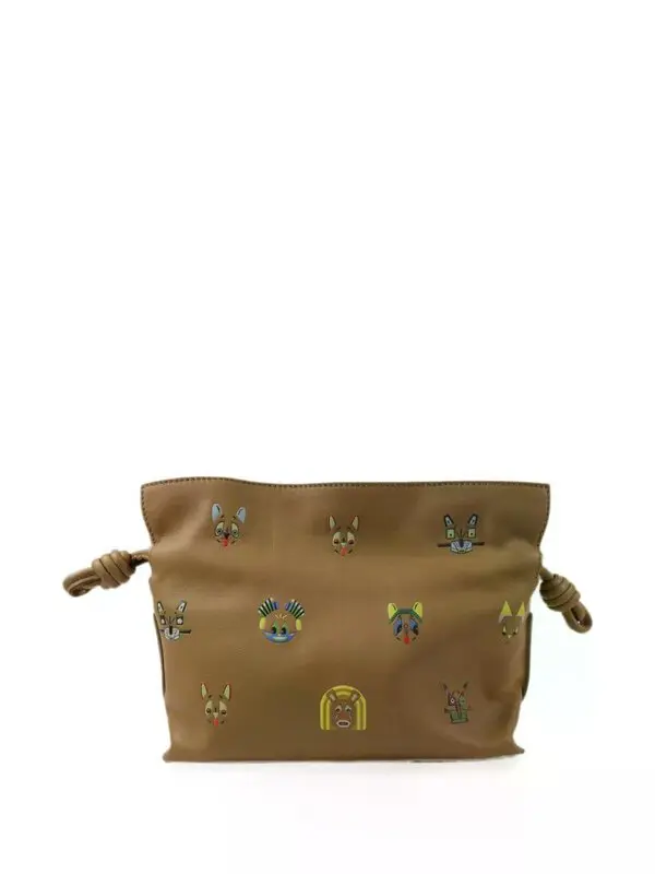 Loewe 2021 Flamenco Cats Small Clutch Bag