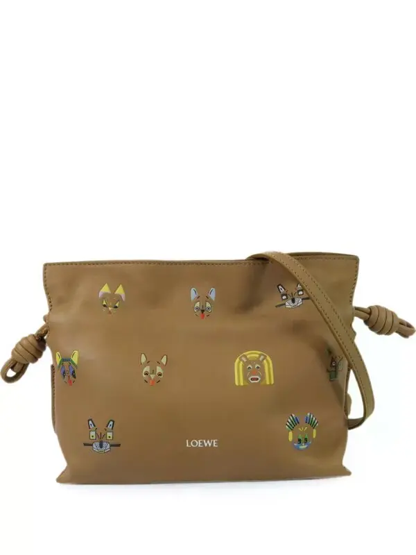 Loewe Flamenco Cats Small Clutch Bag - Neutrals