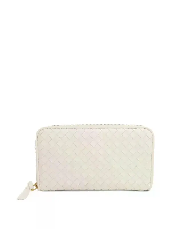 Bottega Veneta Intrecciato Zip-around Wallet - Neutrals