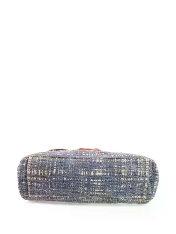 Prada Tweed Chain-link Shoulder Bag