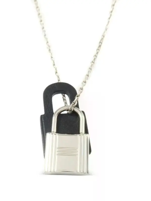Hermès O'kelly Dual Padlock Necklace - Silver