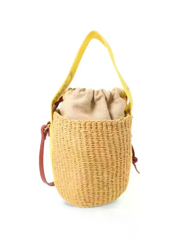 Chloé Woody Raffia Bucket Bag - Neutrals