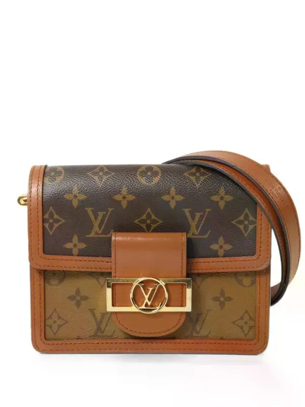 LOUIS VUITTON Mini Dauphine Monogram Reverse Shoulder Bag - Brown