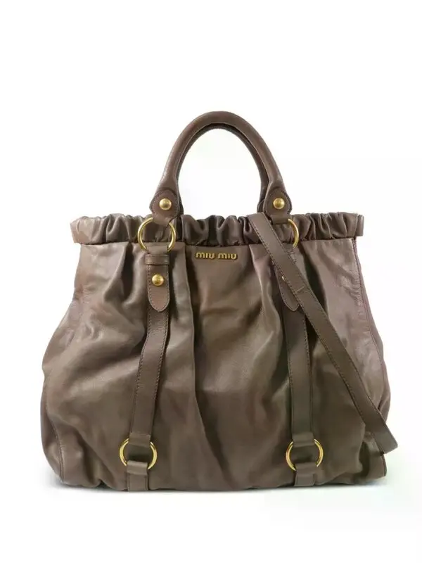 Miu Miu Leather Shoulder Bag - Brown