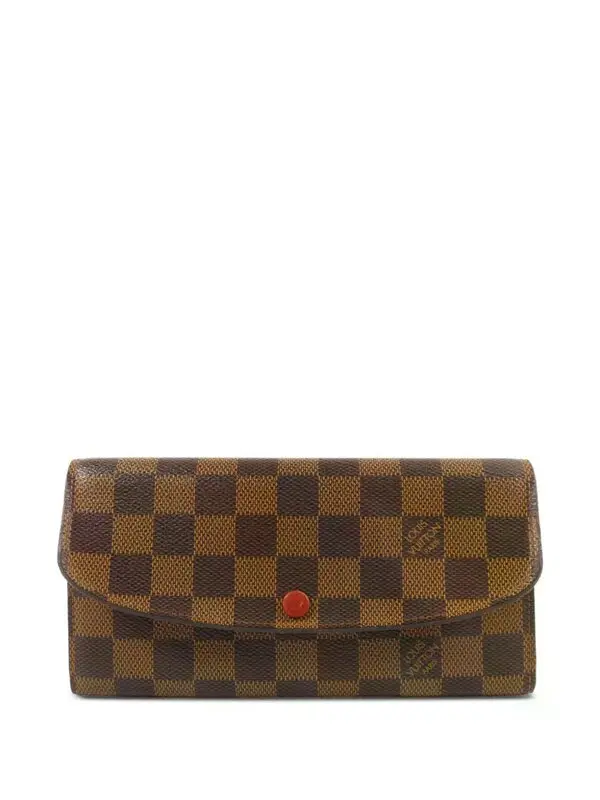 LOUIS VUITTON Emilie Damier Portefeuille Wallet - Brown